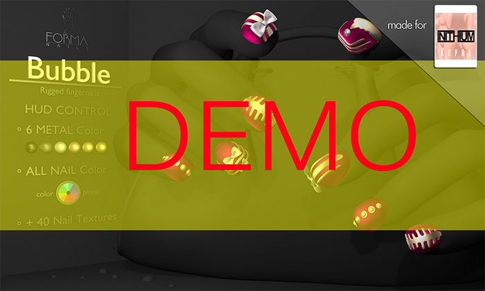 Second Life Marketplace - [FORMANAILS] NAILS for Kupra - BUBBLE - DEMO